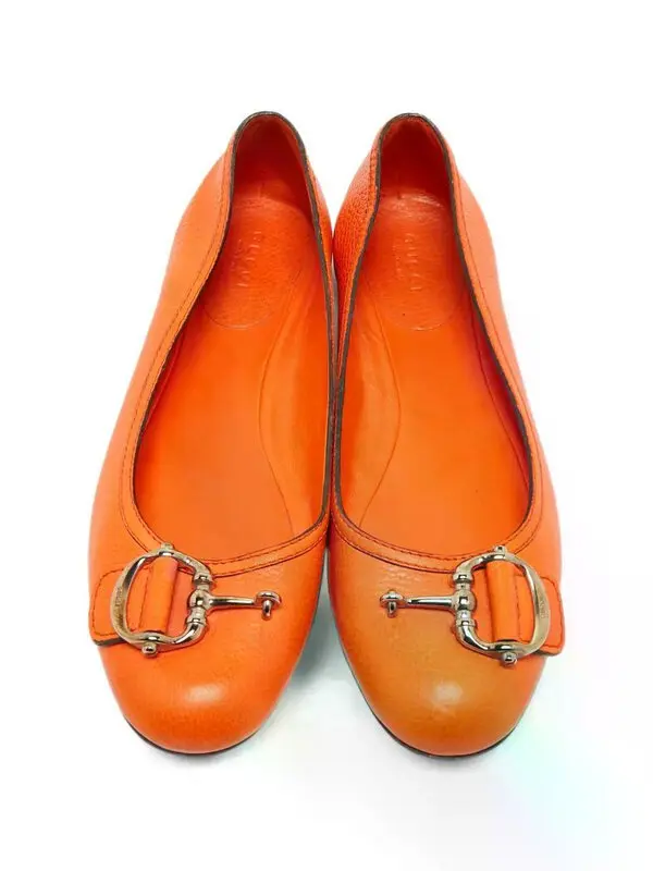 Gucci Leather Horsebit Ballet Flats