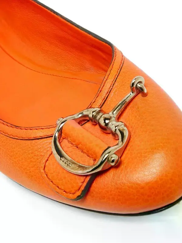 Gucci Leather Horsebit Ballet Flats