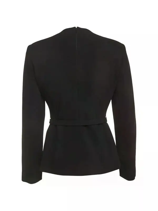 Versace Belted Gabardine Top