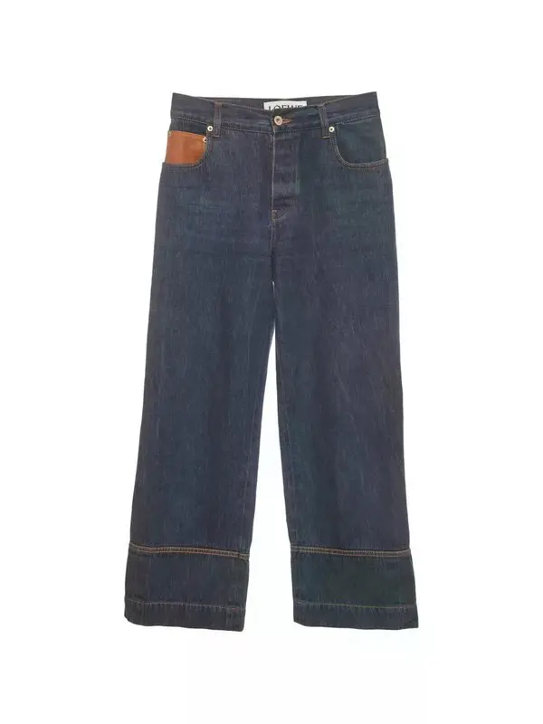 Loewe Straight-fit Jeans With Leather Patch