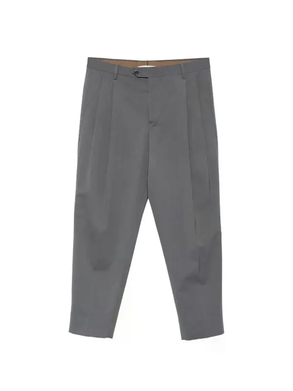 BRIGLIA 1949 Pleated Detail Cropped Trousers