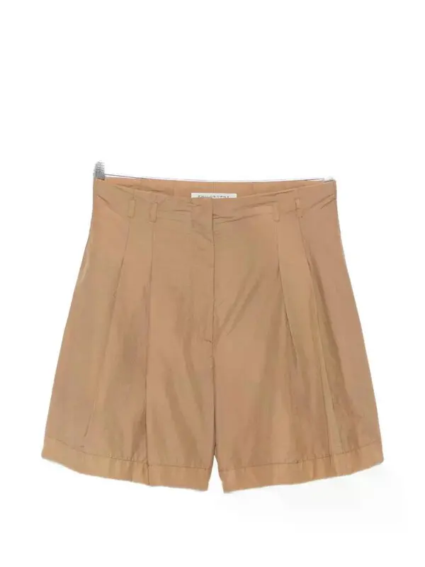 Philosophy Di Lorenzo Serafini Pleated High-waisted Shorts - Neutrals