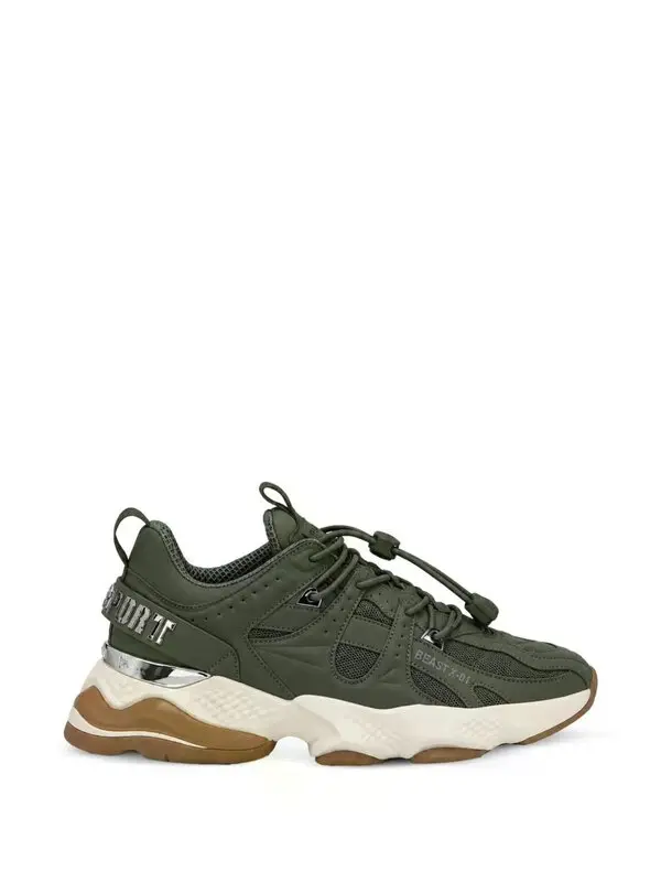PLEIN SPORT Runner Beast X-01 Panelled Sneakers - Green
