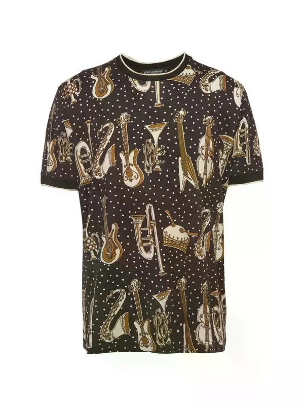 Dolce & Gabbana Musical-instrument-print T-shirt
