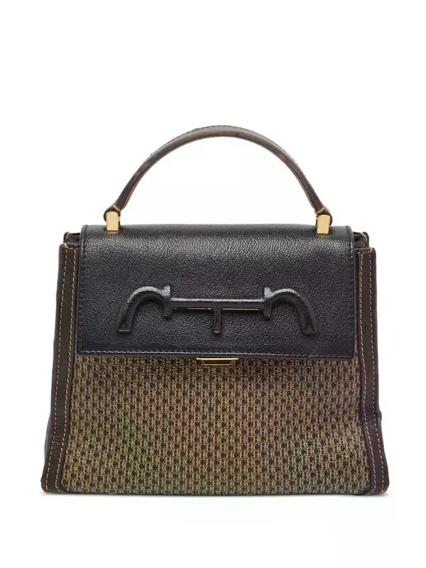 Carolina Herrera Ch Monogram Top Handle Tote Bag - Brown