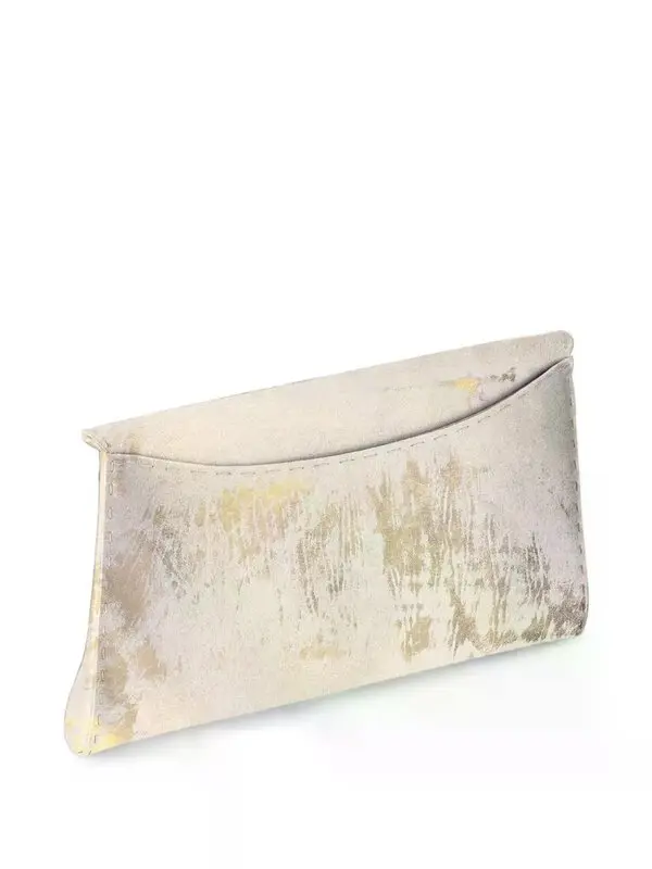 Tyler Ellis Medium Lee Pouchet Metallic-leather Clutch Bag - Neutrals