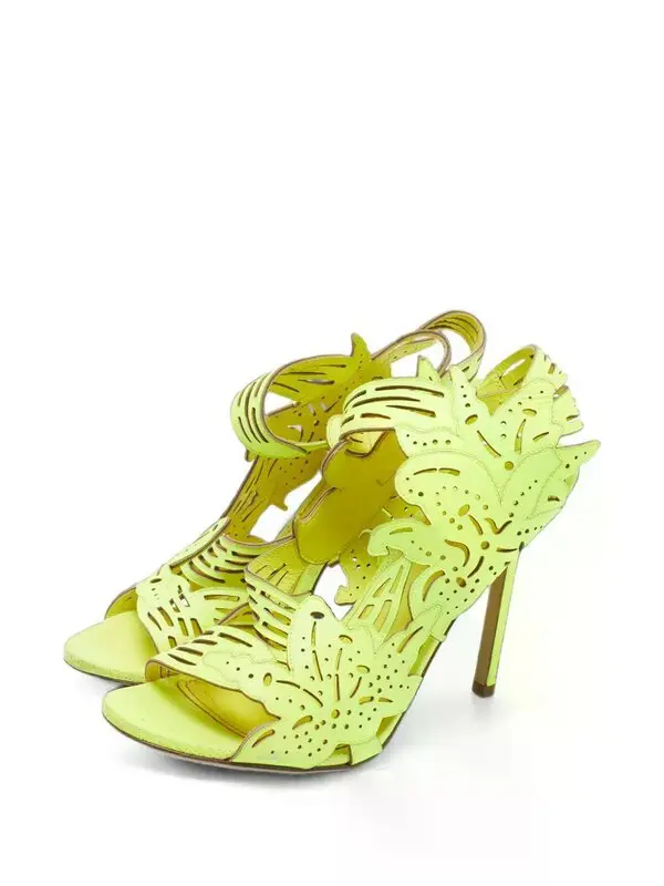 SERGIO ROSSI Laser-cut Ankle-strap Sandals