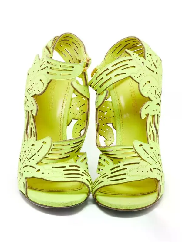 SERGIO ROSSI Laser-cut Ankle-strap Sandals