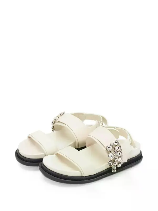 JIMMY CHOO Verity Crystal-embellished Sandals - White