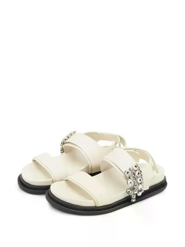 JIMMY CHOO Verity Crystal-embellished Sandals - White