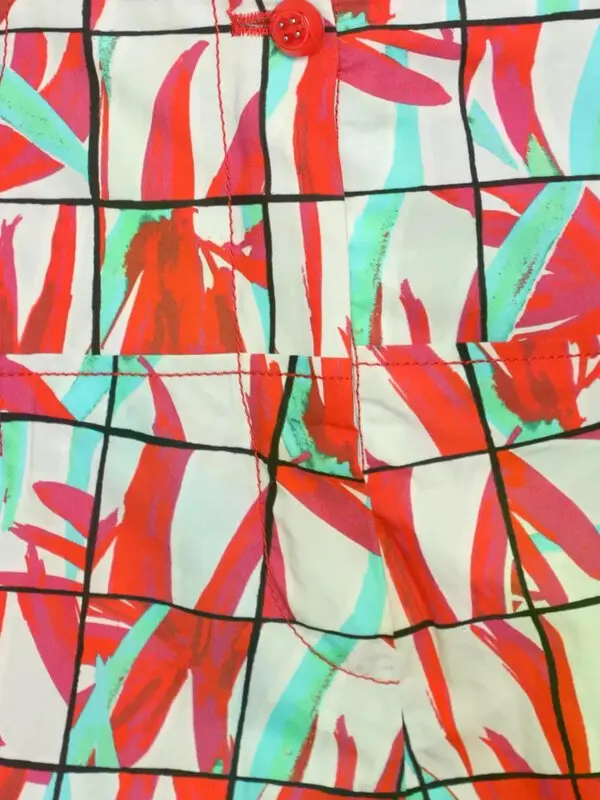 Kenzo Abstract Print High-waisted Shorts