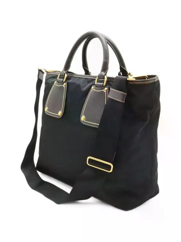 Prada 2010-2026 Saffiano Trimmed Tessuto Satchel