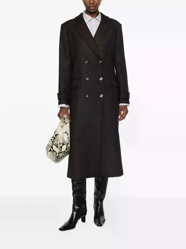 LE SULLY STUDIO Double-breasted Peak-lapel Coat