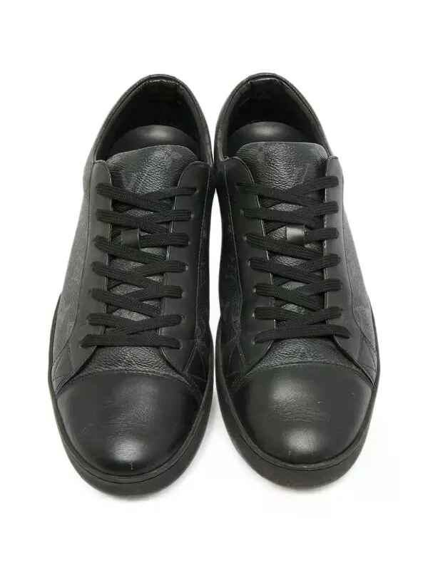 LOUIS VUITTON Monogram Canvas & Leather Sneakers