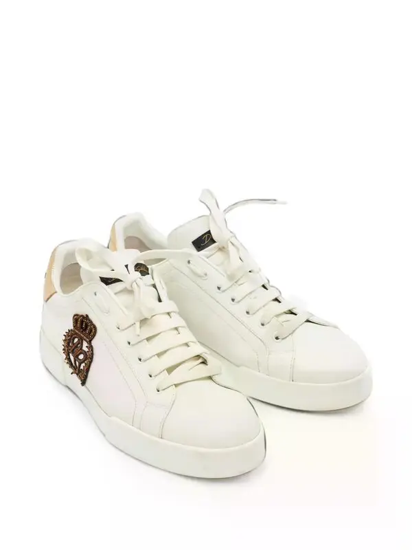 Dolce & Gabbana Portofino Crown-patch Low-top Sneakers