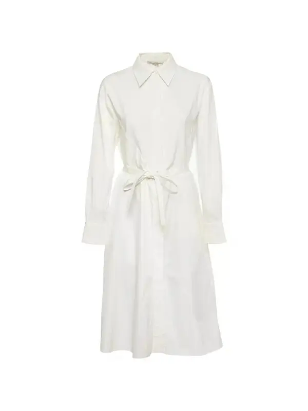 Stella McCartney Belted Midi Shirt Dress - White