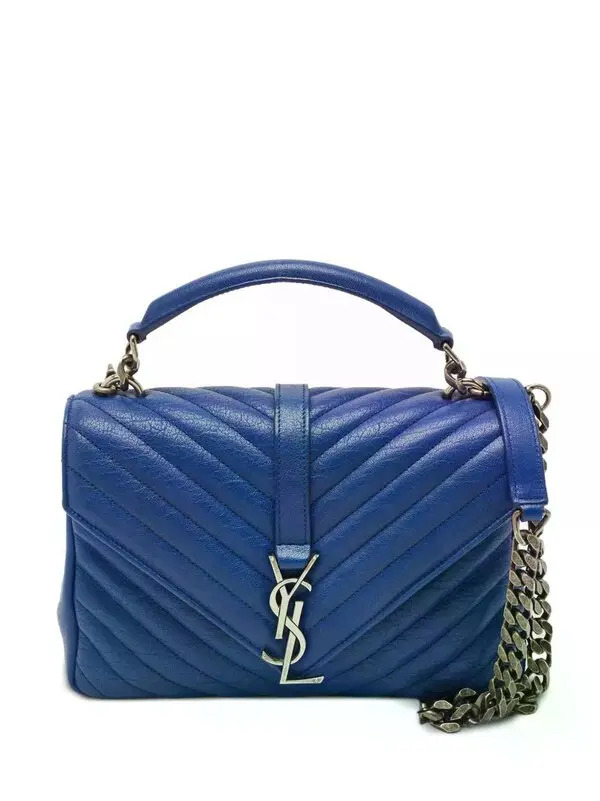 Saint Laurent 2015 College Matelassé Tote Bag - Blue