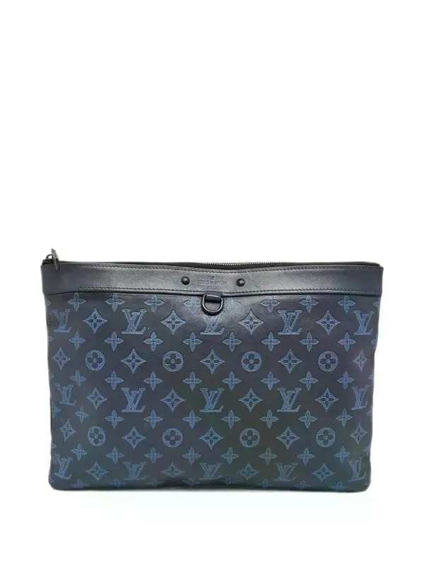 LOUIS VUITTON 2021 Discovery Monogram Shadow Clutch Bag