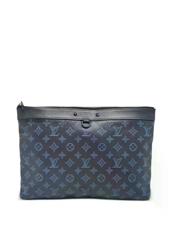 LOUIS VUITTON Monogram Shadow Clutch Bag - Blue