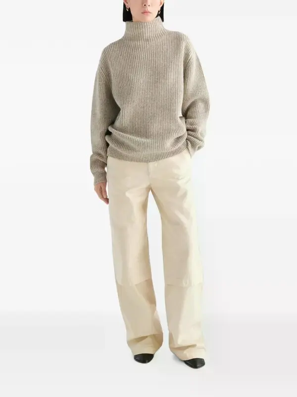 LEMAIRE High-neck Yak Alpaca Sweater - Neutrals