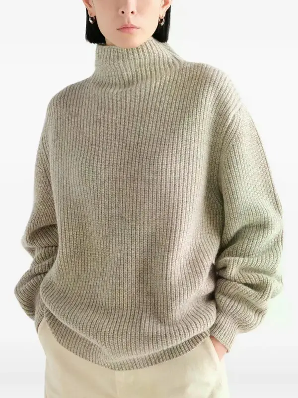 LEMAIRE High-neck Yak Alpaca Sweater - Neutrals