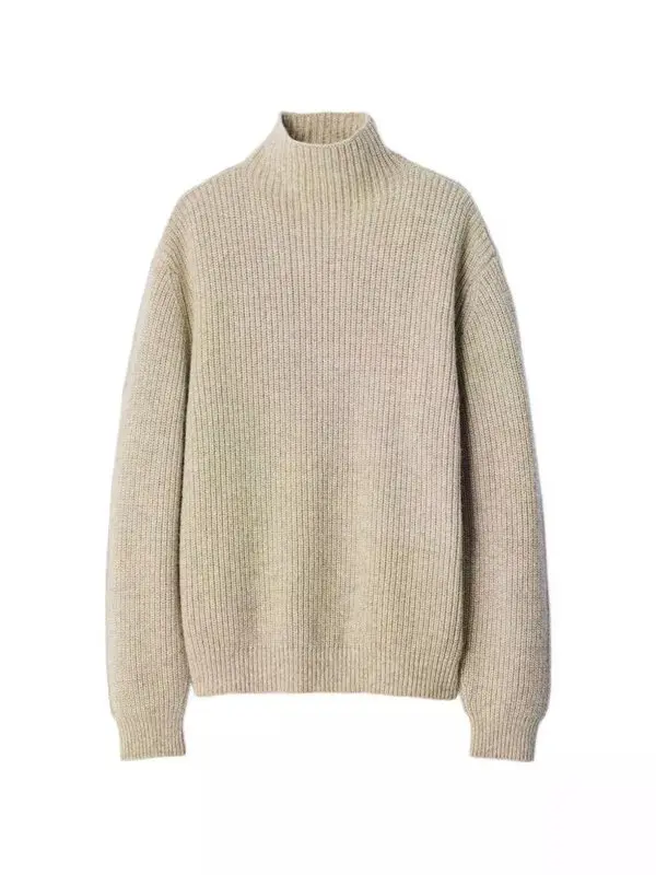 LEMAIRE High-neck Yak Alpaca Sweater - Neutrals