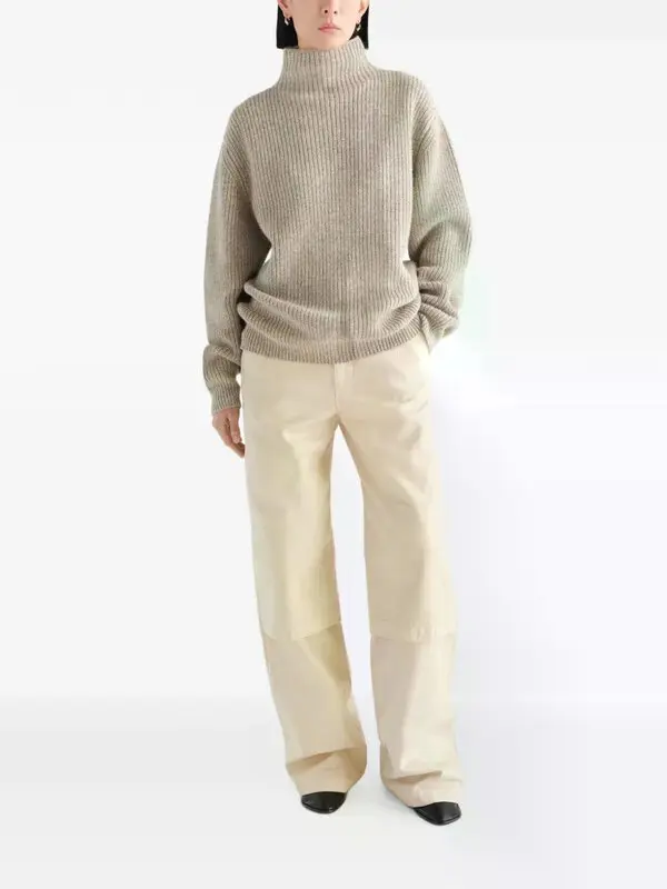 LEMAIRE High-neck Yak Alpaca Sweater - Neutrals
