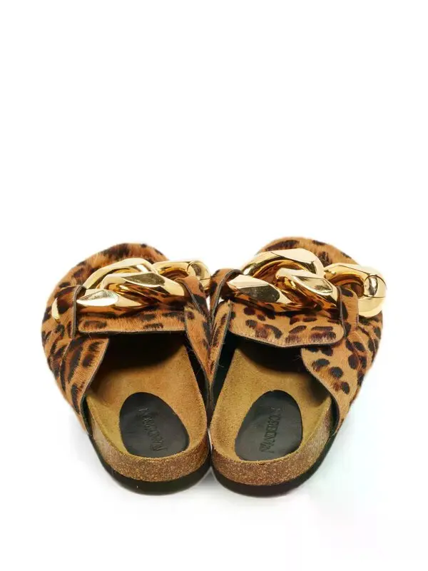 JW Anderson Leopard-print Chain-link Mules
