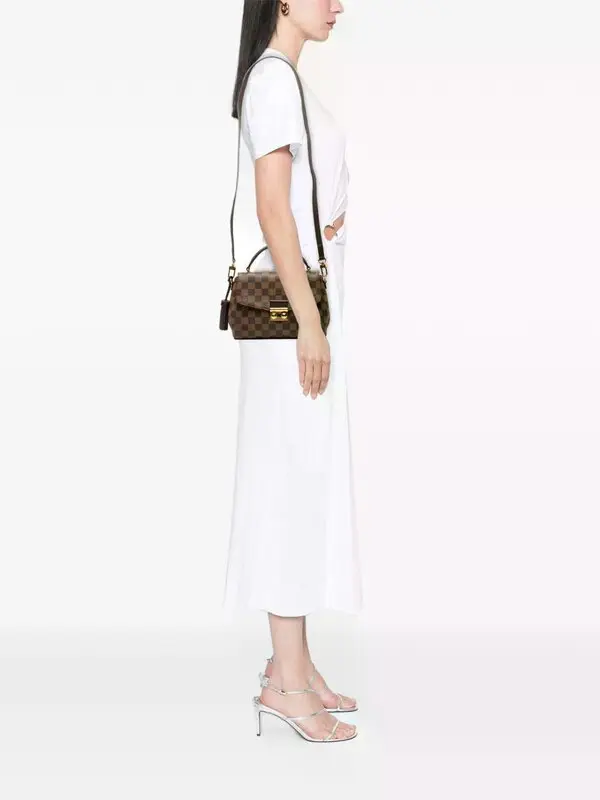 LOUIS VUITTON 2017 Damier Ebene Croisette Satchel