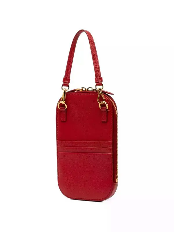Prada 2000-2013 Saffiano Zip Phone Holder Satchel