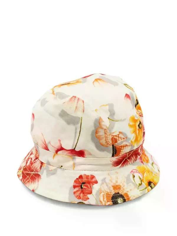 FERRAGAMO Printed Cotton Bucket Hat