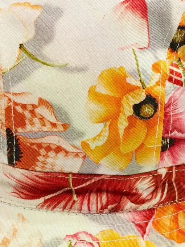 FERRAGAMO Printed Cotton Bucket Hat