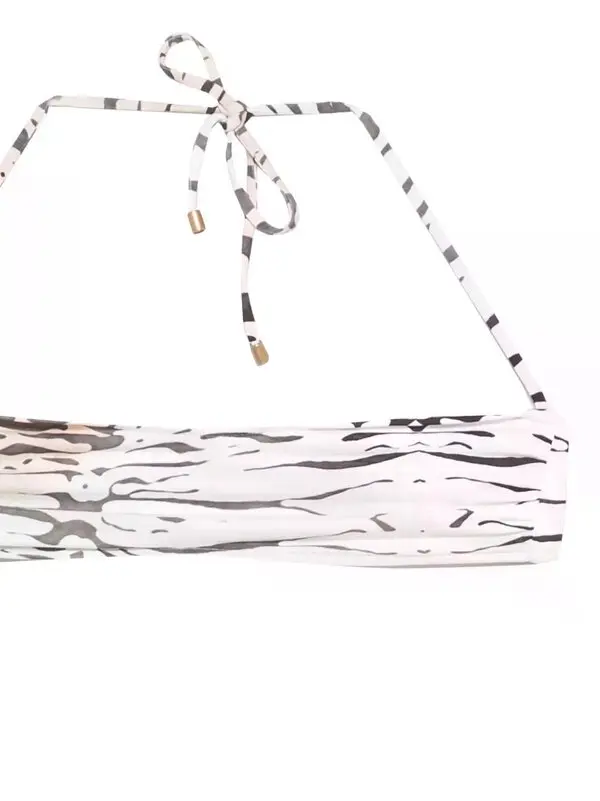 Balmain Tiger-print Halterneck Bikini