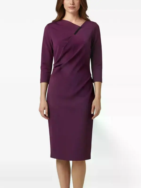 Sonia Rykiel Paris Asymmetric Draped Midi Dress