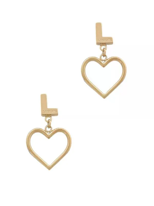 Lacoste Heart-pendant Drop Earrings - Gold