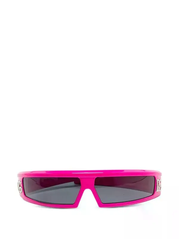 Dolce & Gabbana Shield-frame Sunglasses With Logo Plaque