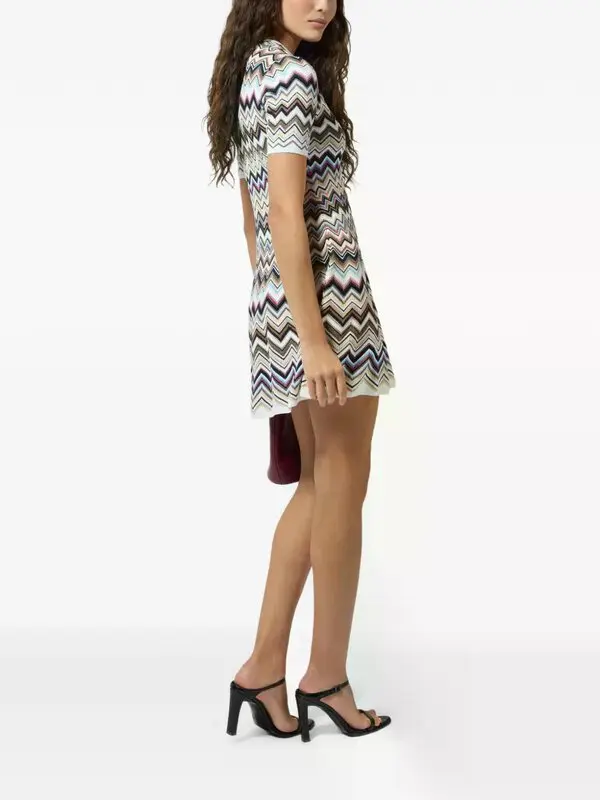 Missoni Zigzag Knit V-neck Dress