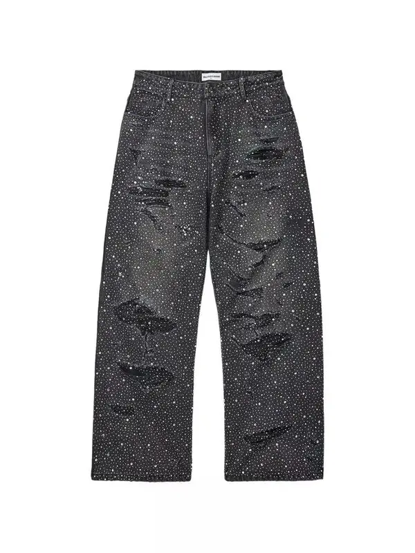 VALE FOREVER Crystal Rain Distressed Jeans