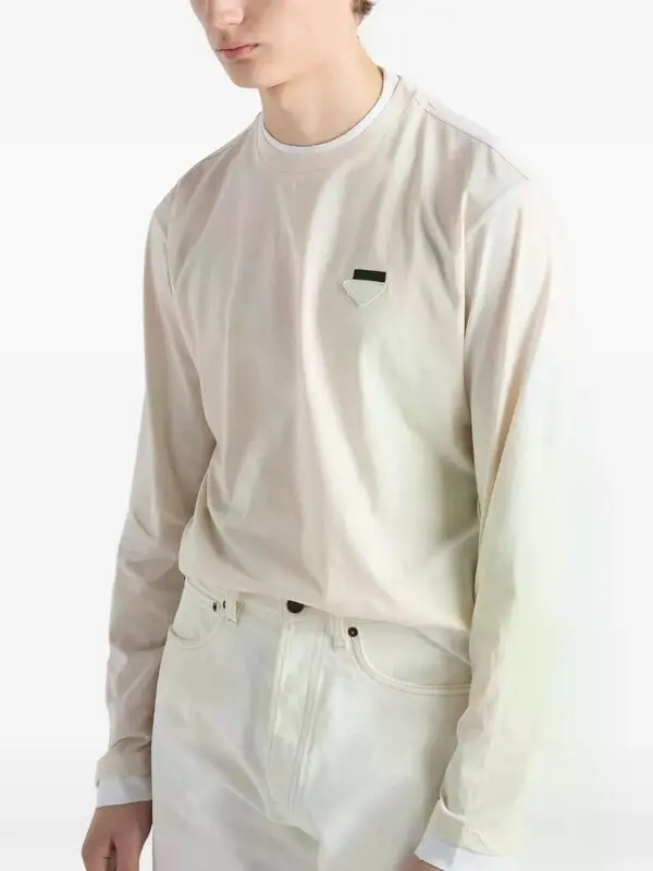 Prada Long-sleeved Cotton T-shirt