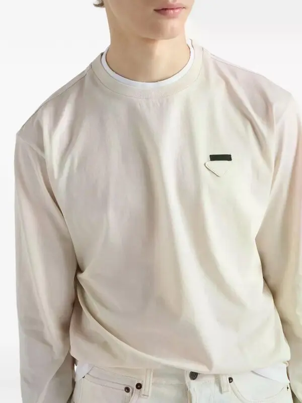 Prada Long-sleeved Cotton T-shirt