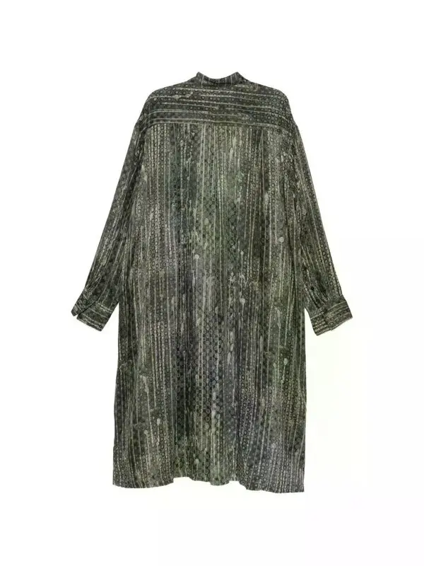 ZIGGY CHEN Abstract Print Button-up Shirt Dress