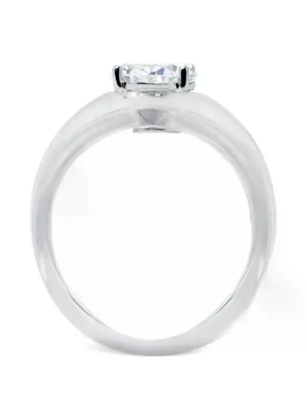 SOLO FOR DIAMONDS 14k White Gold Oval-cut Lab-grown Diamond Statement Ring