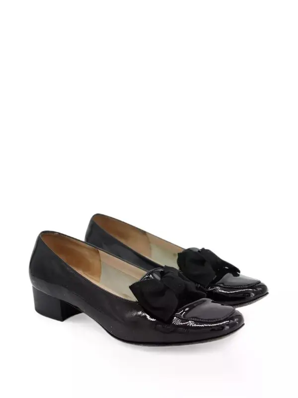 FERRAGAMO Drusilla Bow Loafers In Patent Leather