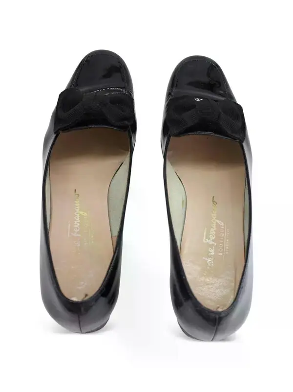 FERRAGAMO Drusilla Bow Loafers In Patent Leather