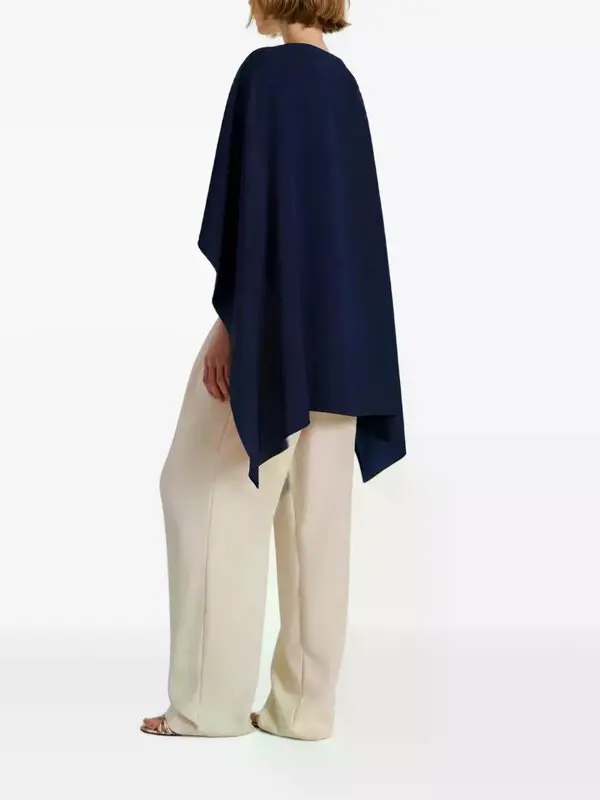 Alberta Ferretti Draped Asymmetric Cape - Blue