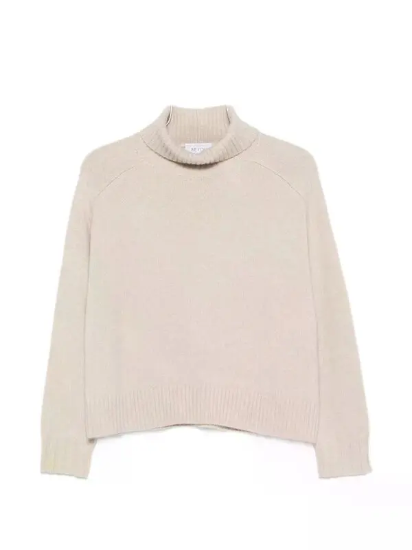 BEYOU Ribbed-knit Turtleneck Sweater