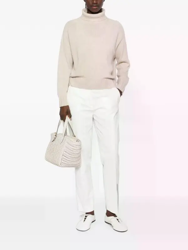 BEYOU Ribbed-knit Turtleneck Sweater