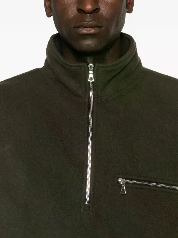 RIER Zip-fastening Fleece Sweatshirt - Green