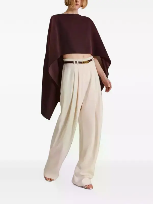 Alberta Ferretti Draped Asymmetric Cape