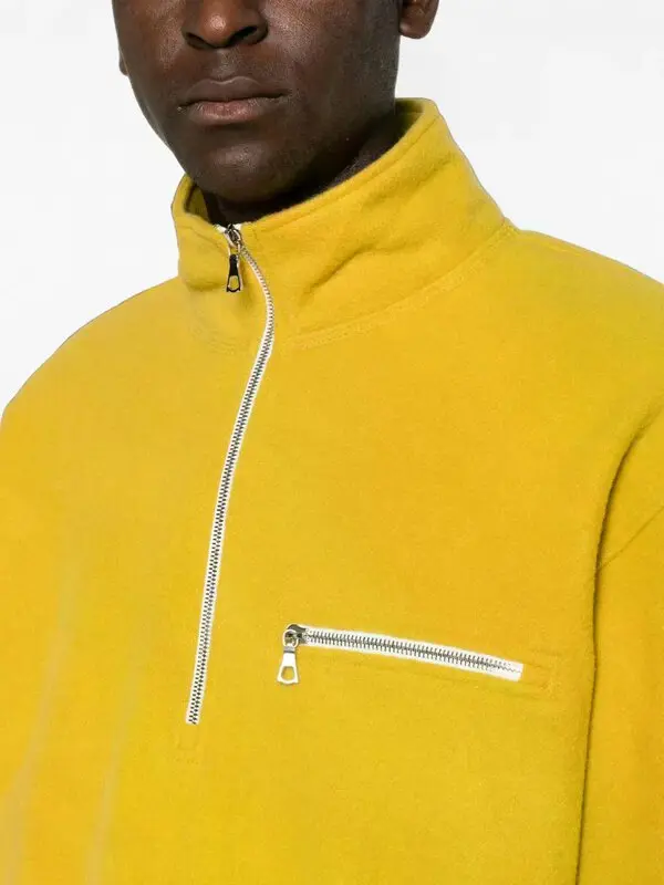 RIER Zip-fastening Fleece Sweatshirt - Yellow